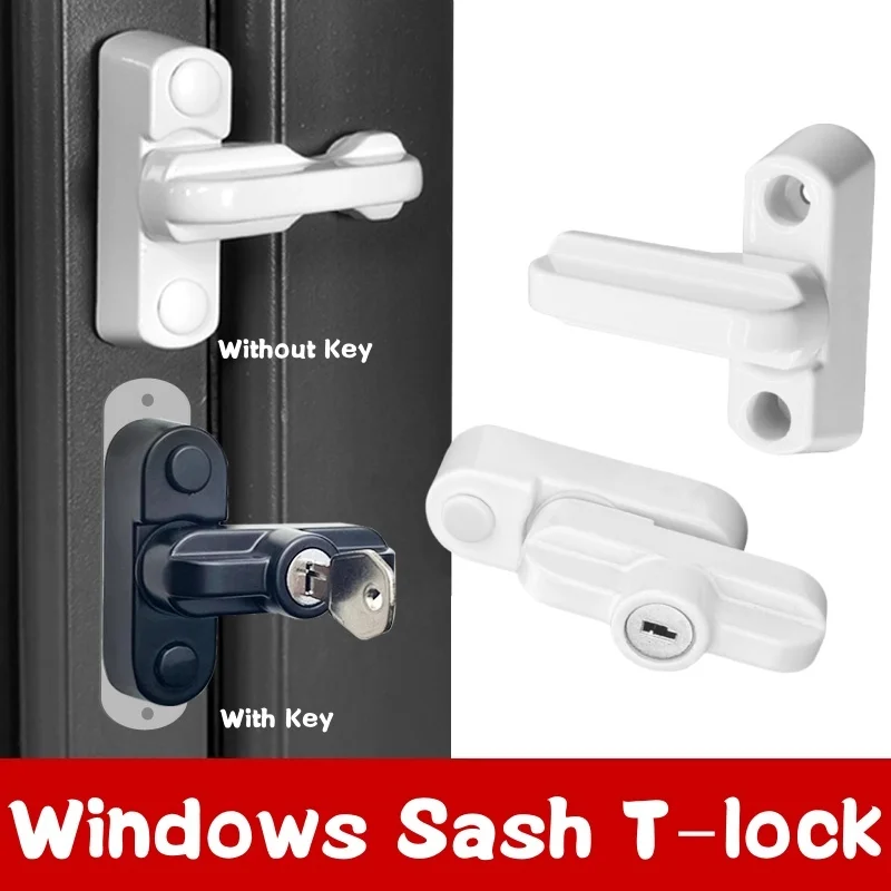 T-locks With Key External Window Lock Buckle Alloy Safety Locks UPVC ...