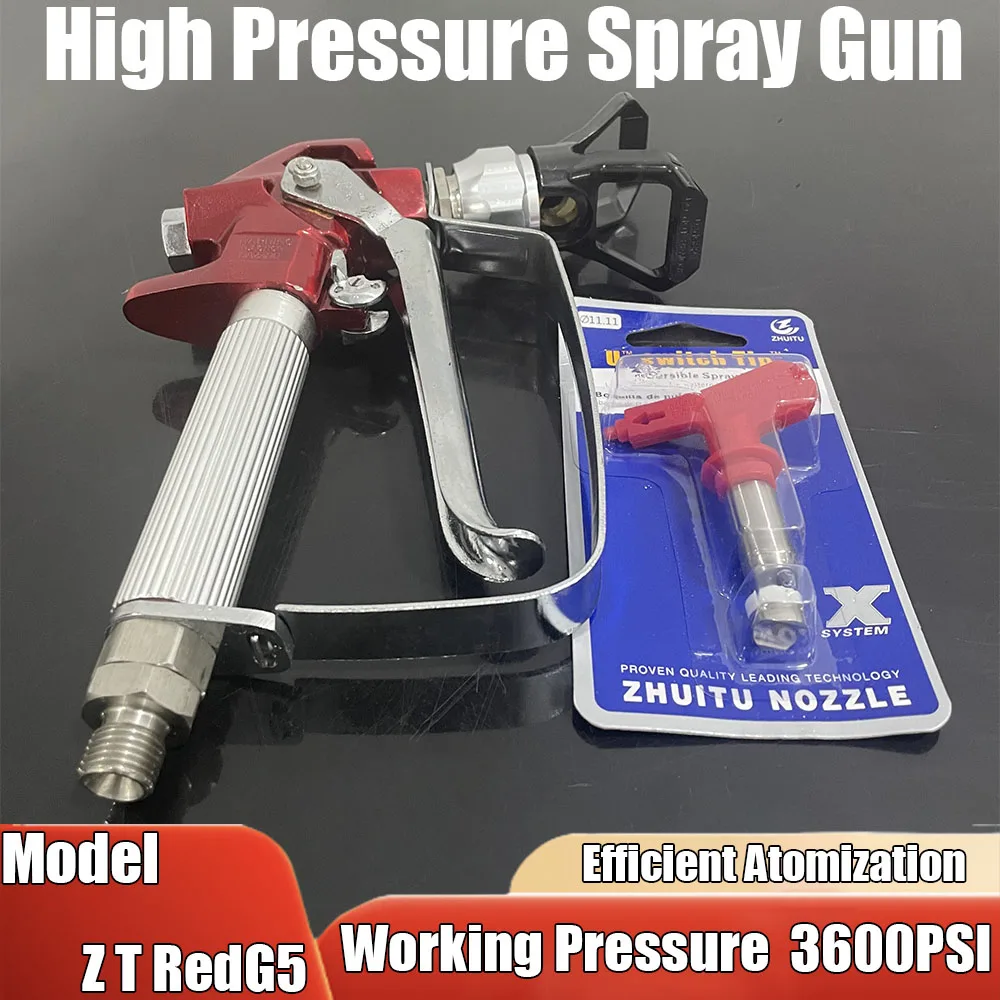 ZT-Red-G5-High-Pressure-Spray-Gun-Equipped-With-517-Nozzle-Working ...