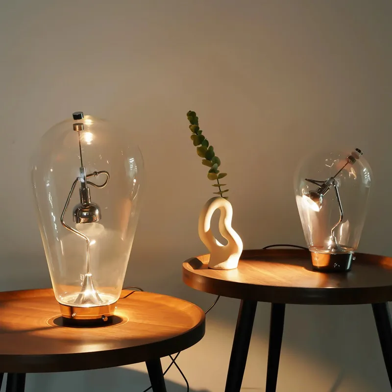 Vintage-Industrial-Glass-Desk-Lamp-luz-de-leitura-de-cabeceira-LED ...