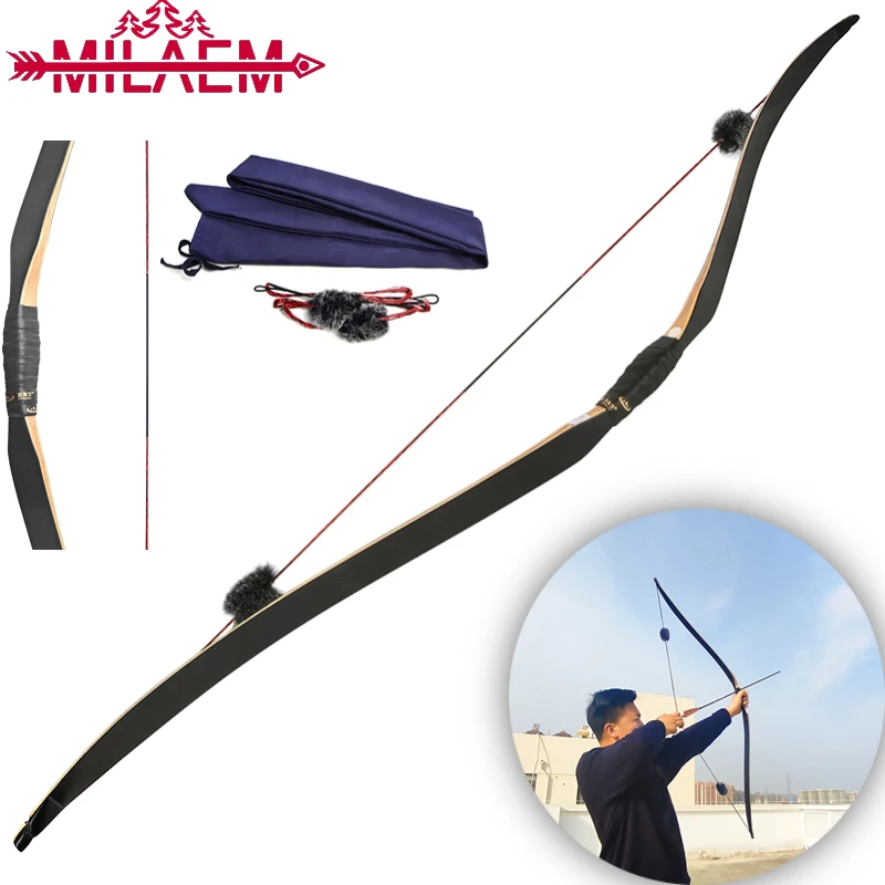55inch-Traditional-Recurve-Bow-15-50lbs-Handmade-Triangle-Bow-Left ...