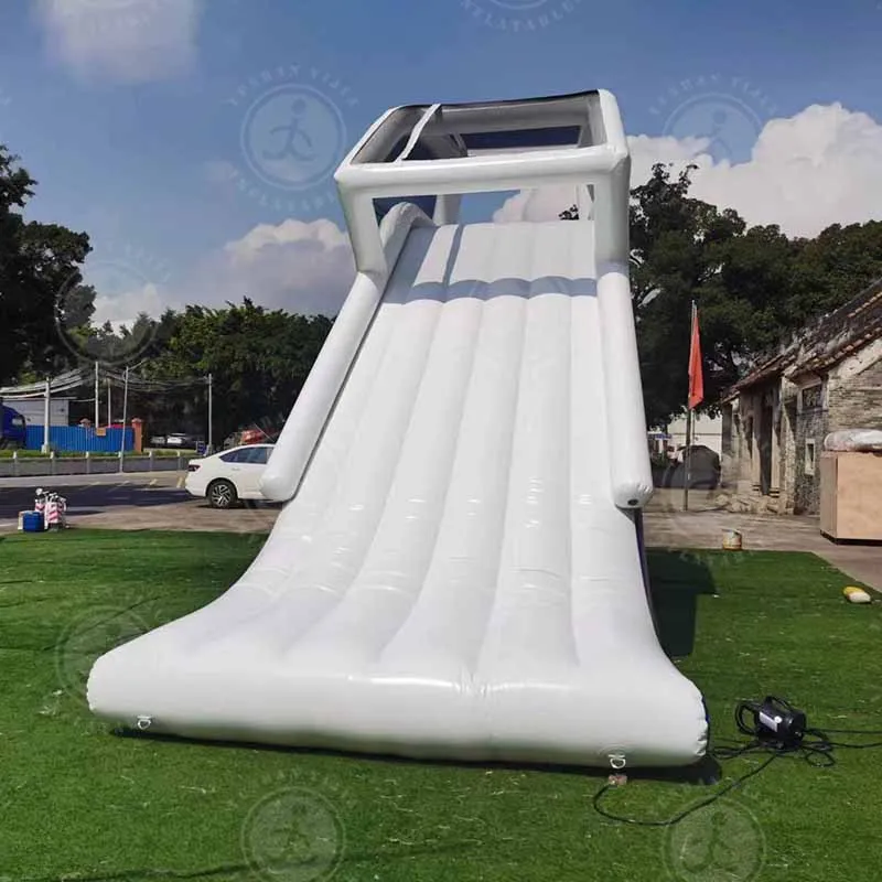 Inflatable Floating Water Trampoline Park Triangle Water Slide For ...