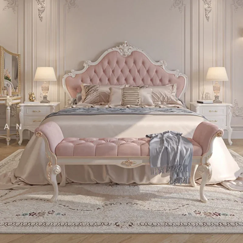Girl-Wood-Luxury-Bed-Nordic-Queen-Cute-Modern-Twin-King-Bed-Bedroom ...