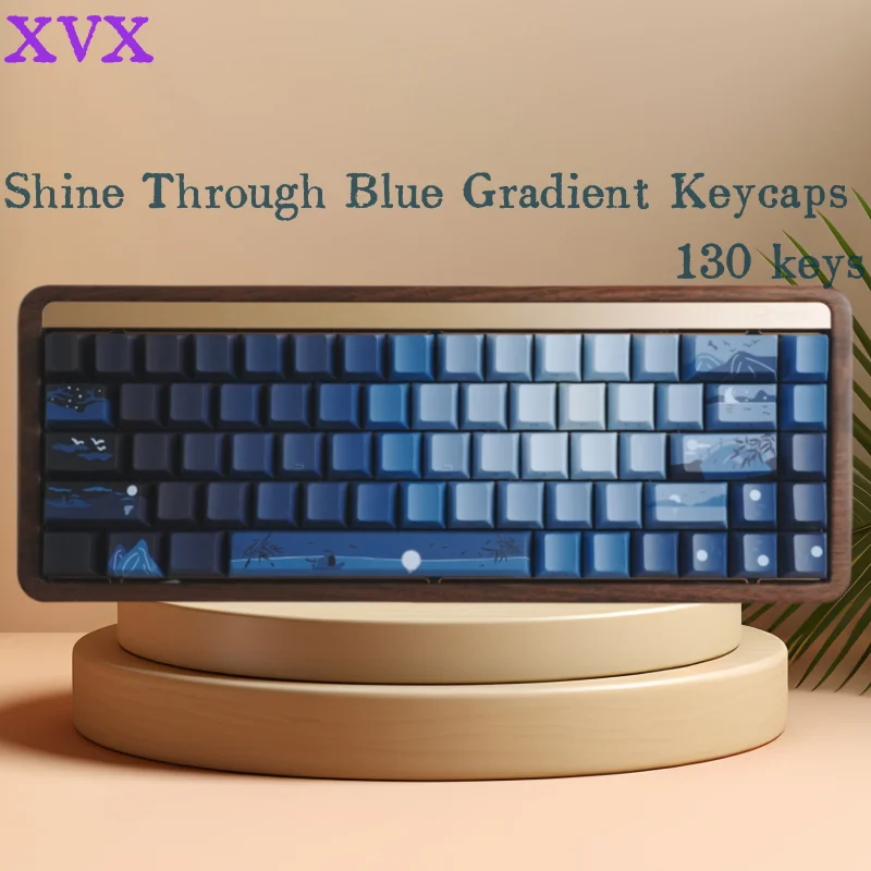 XVX-Keycaps-Gradiente-Azul-Brilho-Atrav-s-Dye-Sublimation-Perfil-Cereja ...