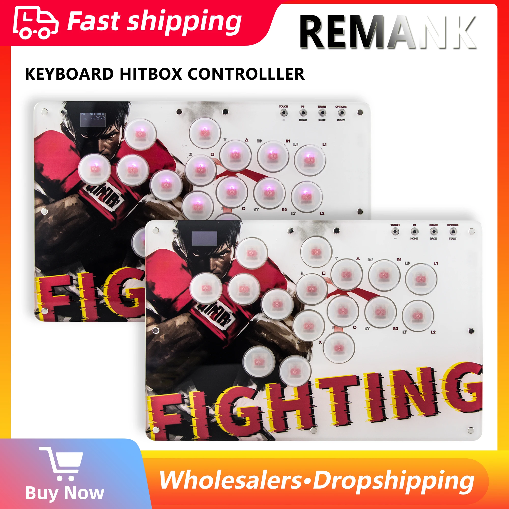 REMANK-Leverless-Gamer-Controller-PS4-Switch-Joystick-Controle-de-Jogos ...