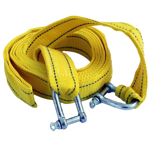 3M Heavy Duty 3 Ton Car Tow Cable Towing Pull Rope Strap Hooks Van Road ...