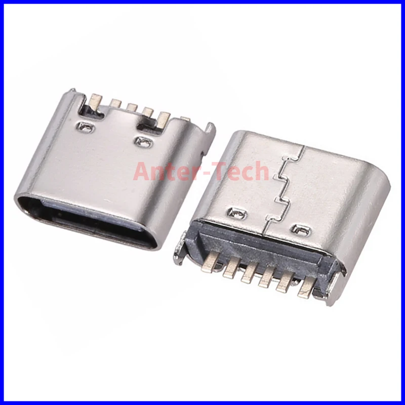 10 개묶음 6 핀 Smt 소켓 커넥터 마이크로 Usb 타입 C 31 암 배치 Smd Dip Pcb 디자인 Pd 고전류 고속 충전 Smd 소켓 마이크로 Usb 타입 C