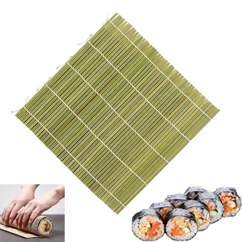 9-5inches-Natural-Bamboo-Sushi-Mat-Bamboo-Sushi-Rolling-Mat-Square ...
