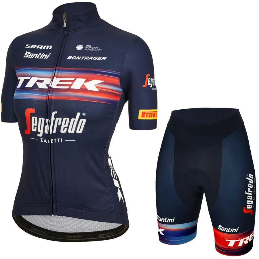 Trek 여성용 사이클링 저지 세트 여름 자외선 차단 사이클링 자전거 의류 빠른 건조 산악 여성 자전거 의류 사이클링 세트