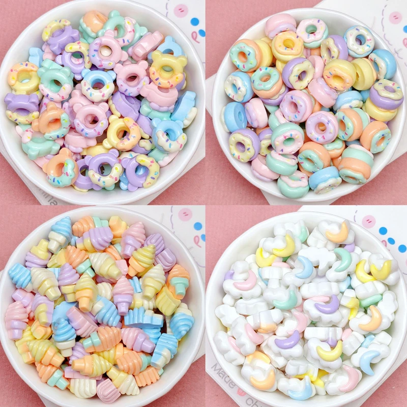 30-Pcs-New-Mini-Cute-Cartoon-Donuts-Ice-Cream-Clouds-Resin-Scrapbook-Diy-Jewellery-Hairpin ...