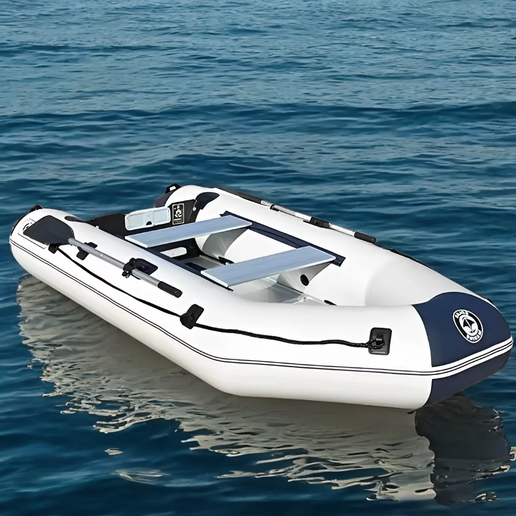Aluminum Floor Safety Adult 11.8FT Inflatable Fishing Boat Surfing ...