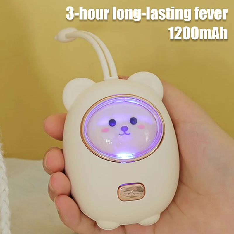 Cute Pink Bear Hand Warmer 1200mAh USB Rechargeable Portable Winter ...