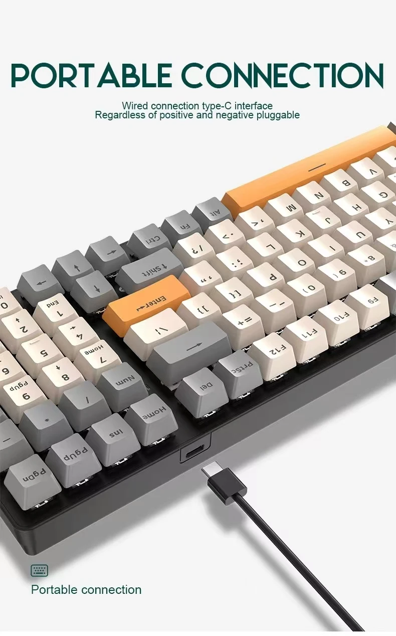 100-Keys-Mechanical-Gaming-Keyboard-Red-Blue-Switch-98-Compact-Layout ...