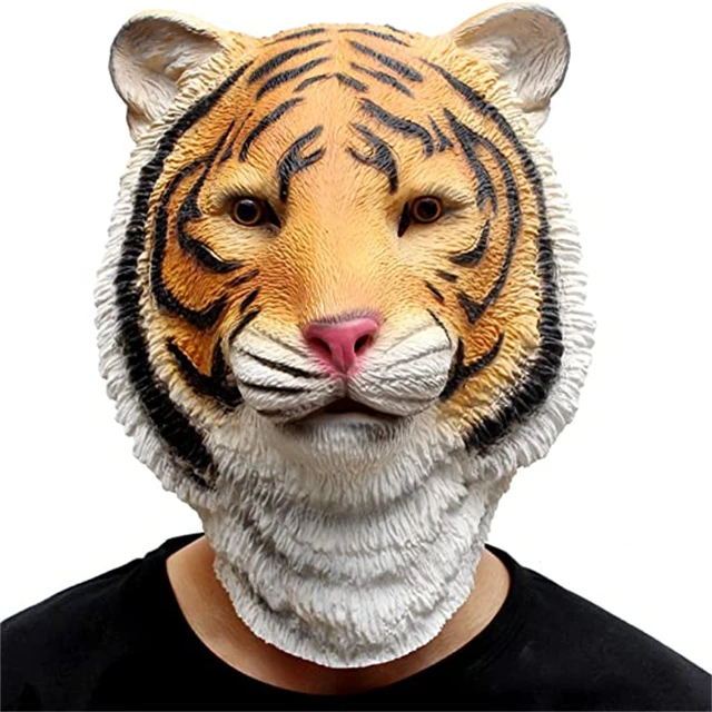 Realistic White Tiger Mask