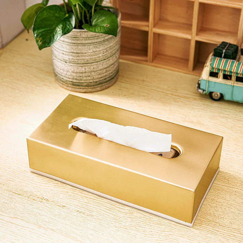 Luxury-304-Stainless-Steel-Tissue-Box-Rectangular-Desktop-Living-Room ...