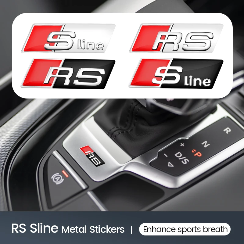 Car-Aluminium-Alloy-Steering-Wheel-Sticker-RS-Sline-Emblem-For-Audi-A4 ...