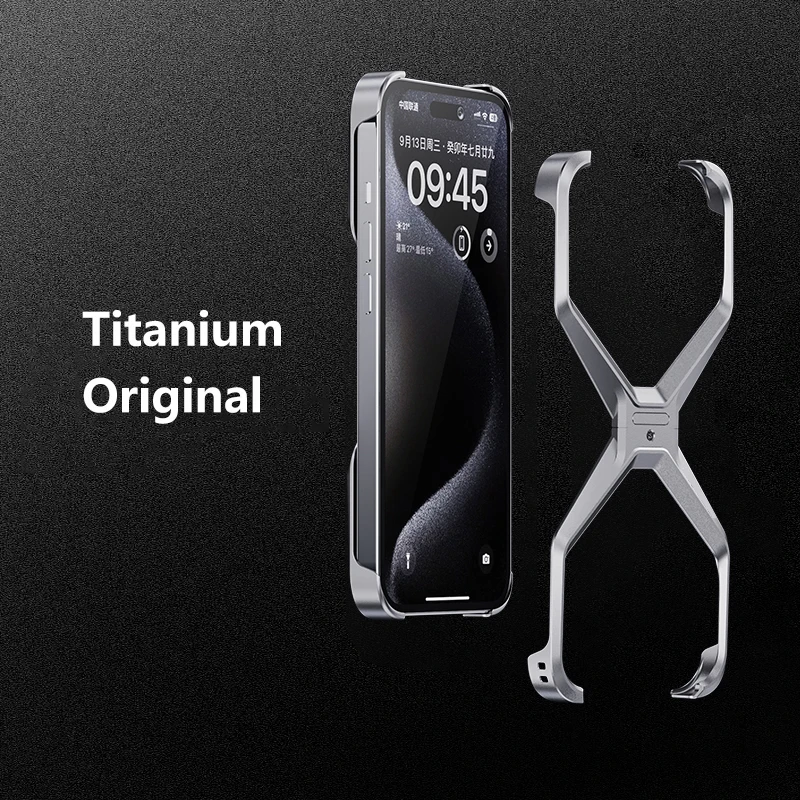 Metal-Aluminum-Alloy-Rimless-X-Type-Phone-Case-For-iPhone-12-13-14-15 ...