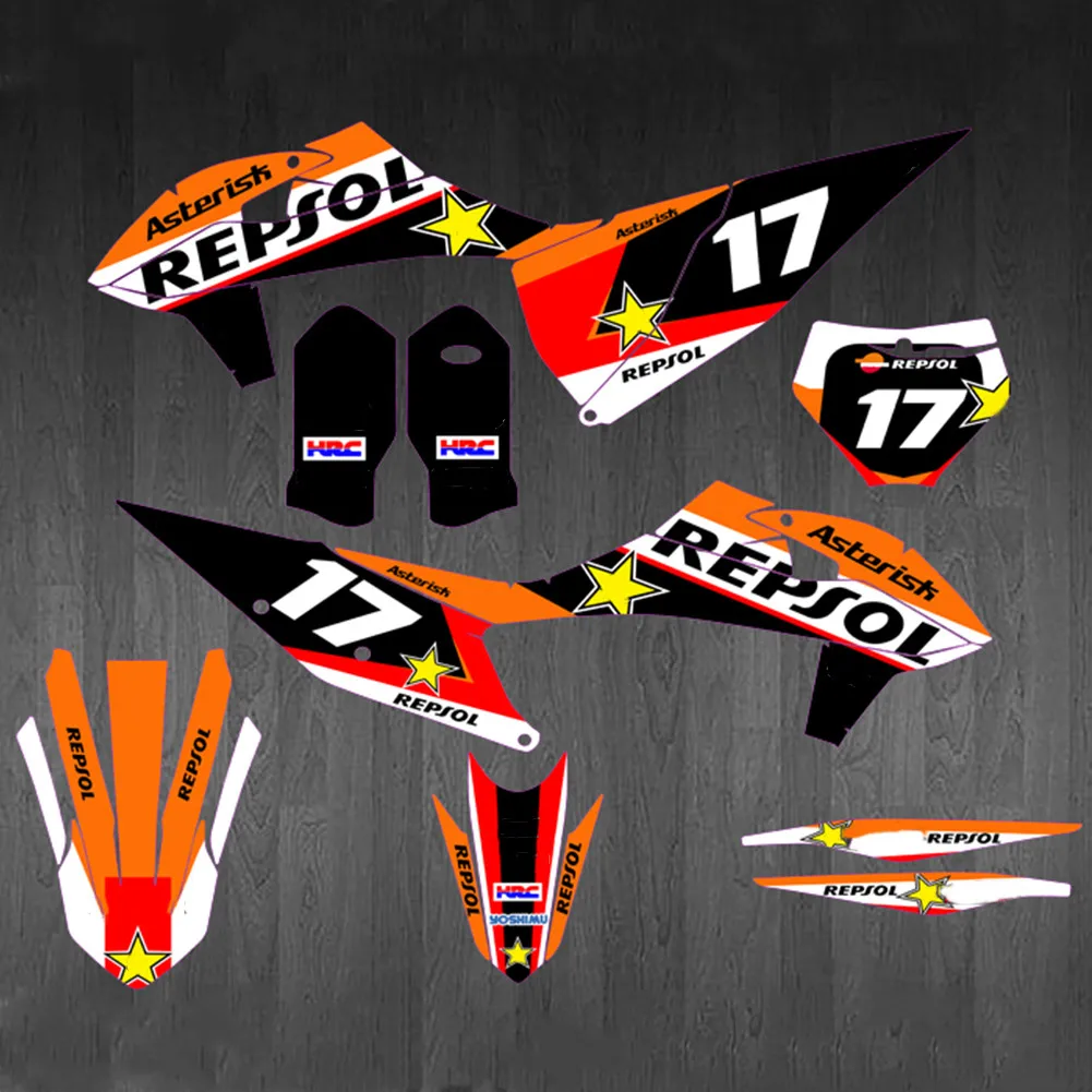 Custom Motorcycle Fairing Graphics Decals Sticker For Ktm Exc Excf 2020 ...