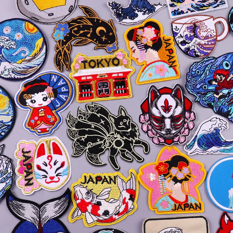 Japanese Anime Parches Iron On Patches For Clothing Thermoadhesive ...