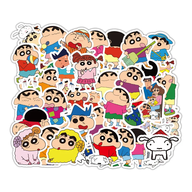 10/50pcs Sticker New Crayon Shin chan Sticker Cute Trolley Case Guitar ...