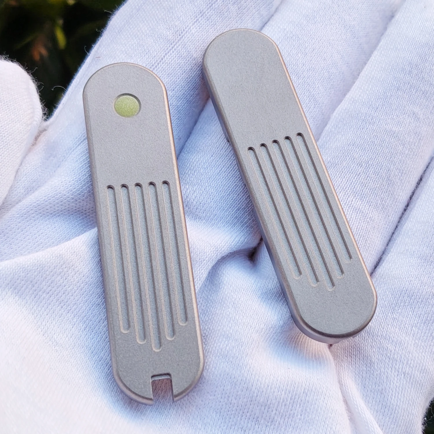 Custom Made Titanium Alloy Scales with Pen Cut-Out, Toothpick Slot,Glow ...