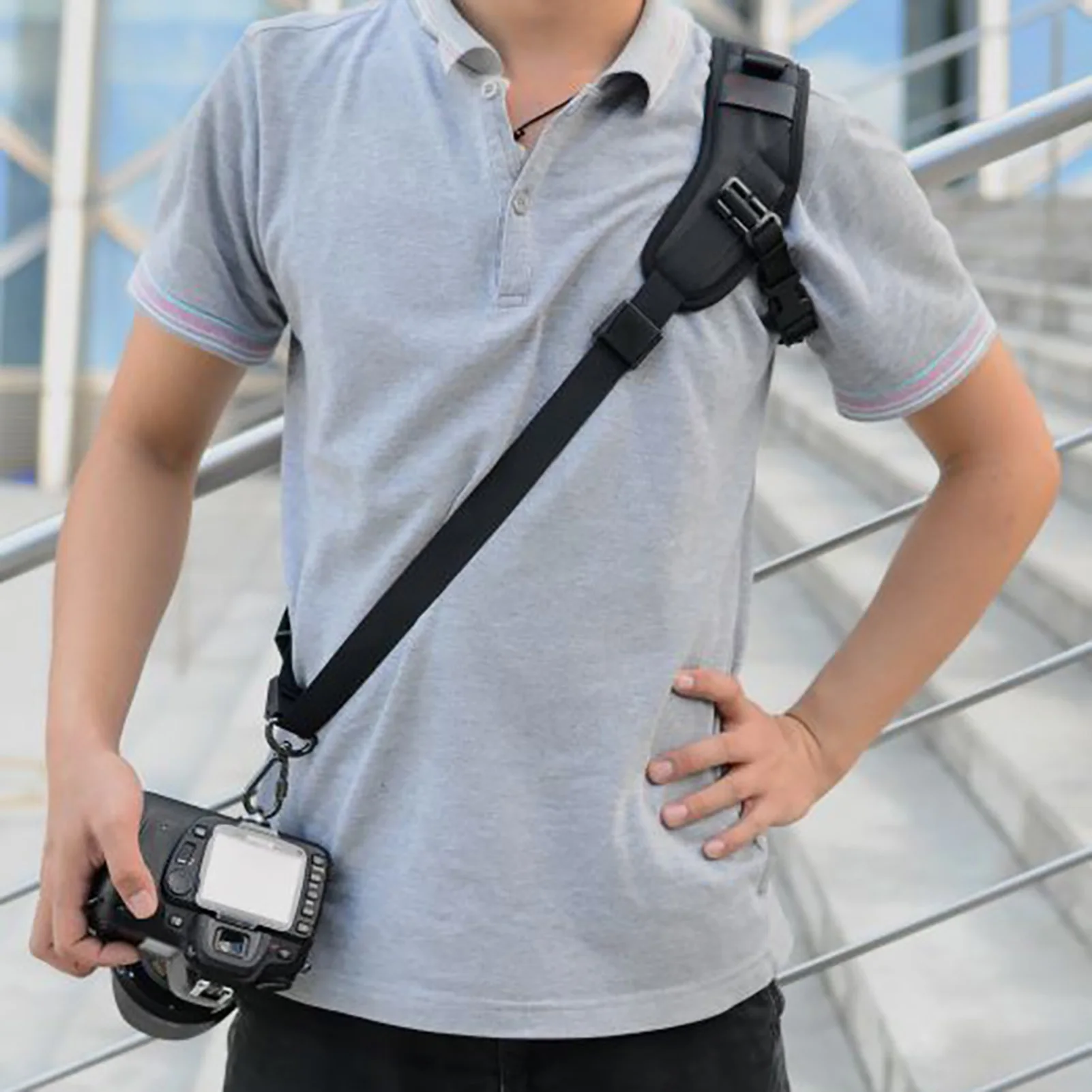 Camera-Sling-Strap-with-Safety-Tether-Adjustable-and-Comfortable ...