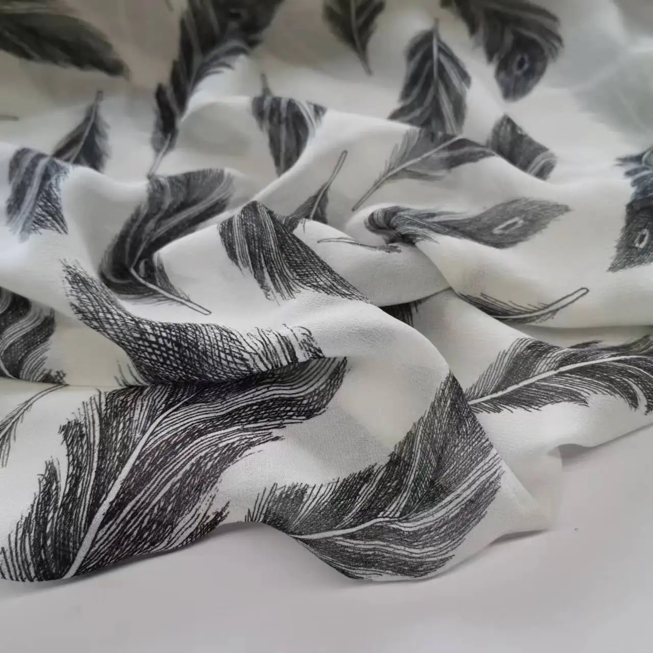 Big Deal 100% Silk Peacock Feather Georgette 9mm Cosplay Dancing Dress ...