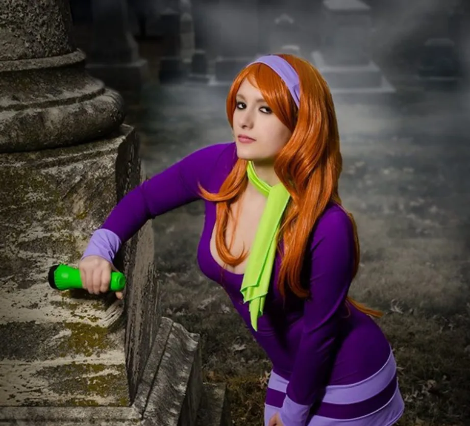 Daphne Cosplay Orange Wig Women's Long Hair Wig Hallowen Carnival Party ...