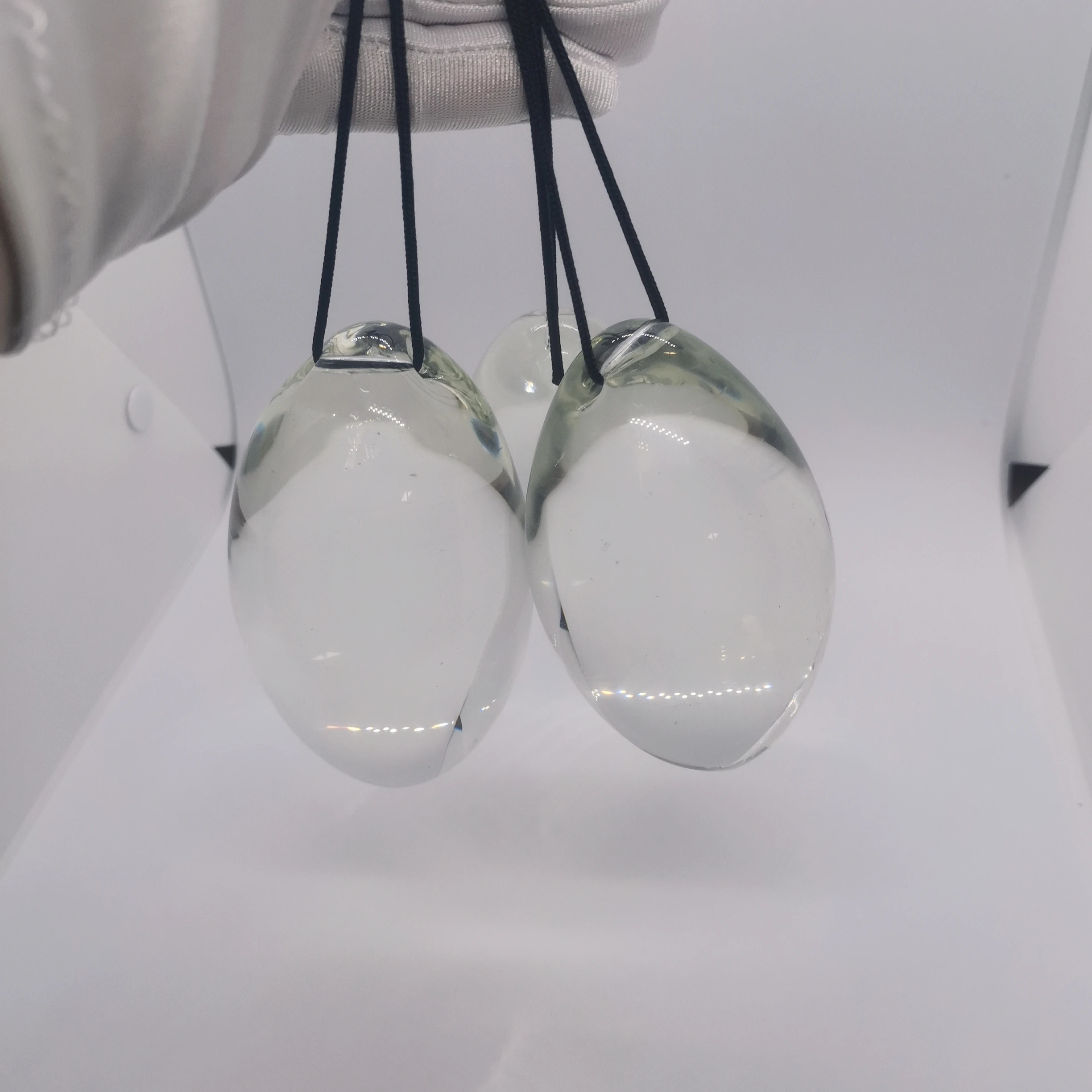 M-Pyrex Crystal Big Egg Glass Butt Plug, Dilatateur de boule de vagin ...