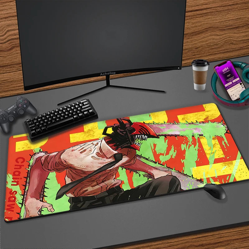 Homem Motosserra Anime Mouse Pad Grande Gaming Mouse Pad Manga Mousepad ...