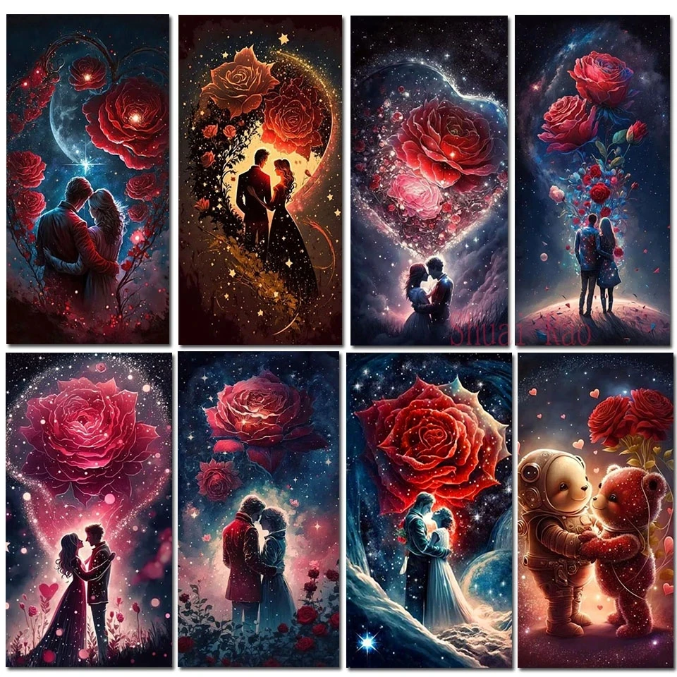Large Fantasy Beloved Sweet Love Landscape Diamond Painting New 2023 ...