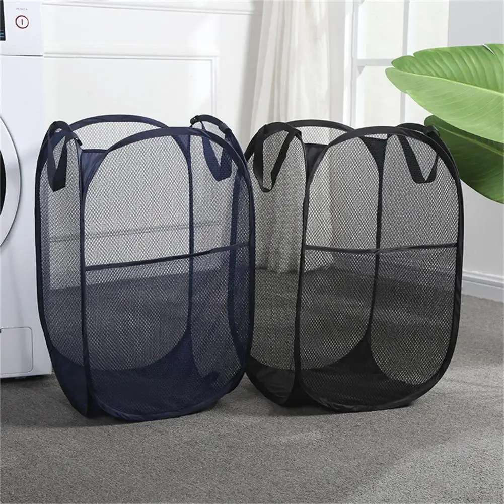 Large-Capacity-Mesh-Clothes-Basket-Collapsible-Minimalist-Mesh-Laundry ...