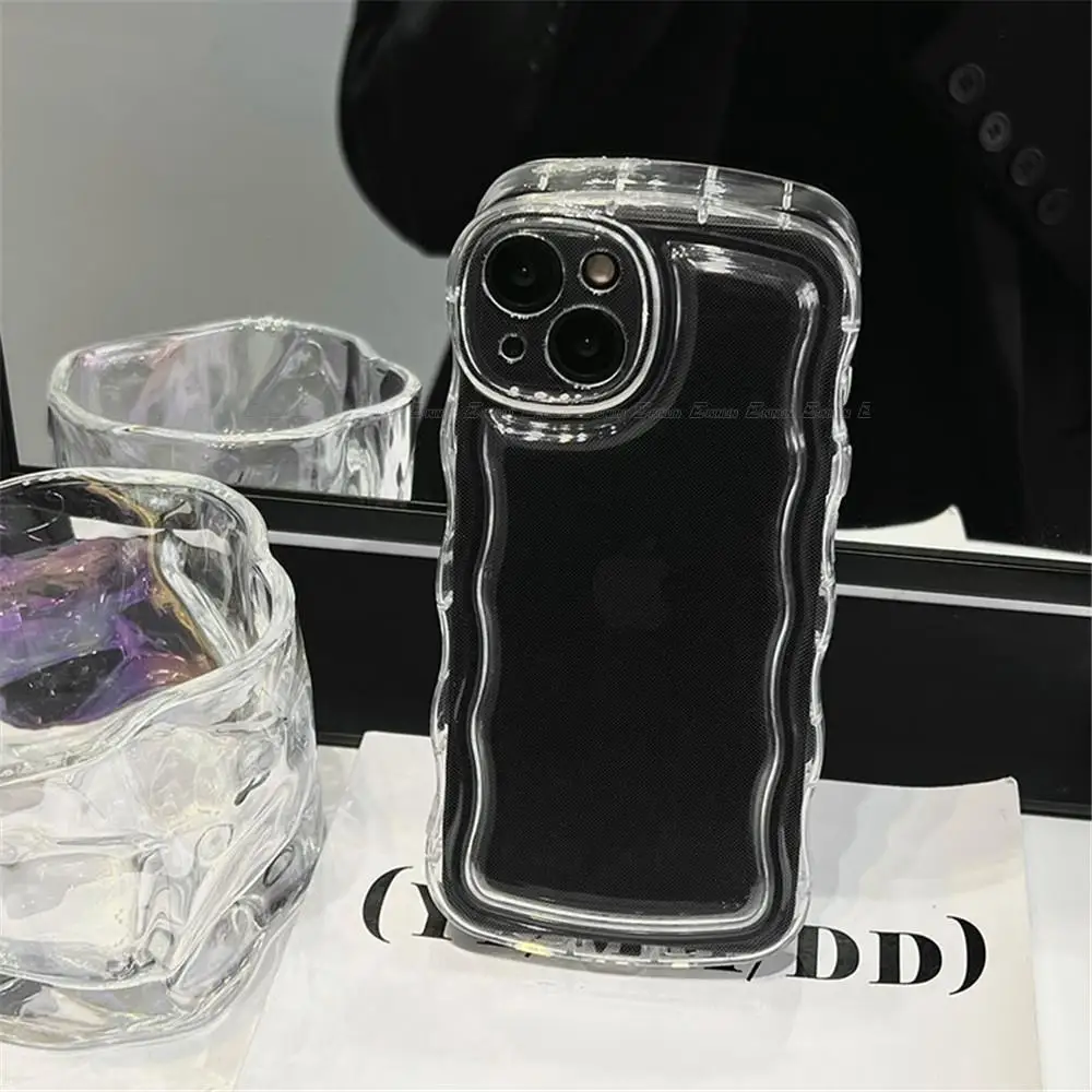 Clear-Oval-Curly-Wave-Bumper-Phone-Case-For-OPPO-A35-A33-A32-A31-A15 ...