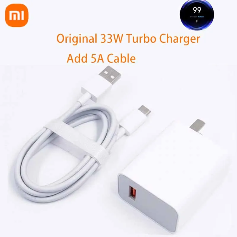 Original Xiaomi 33W Carregador Rápido Kit Completo Tipo-C Cabo Para Mi ...