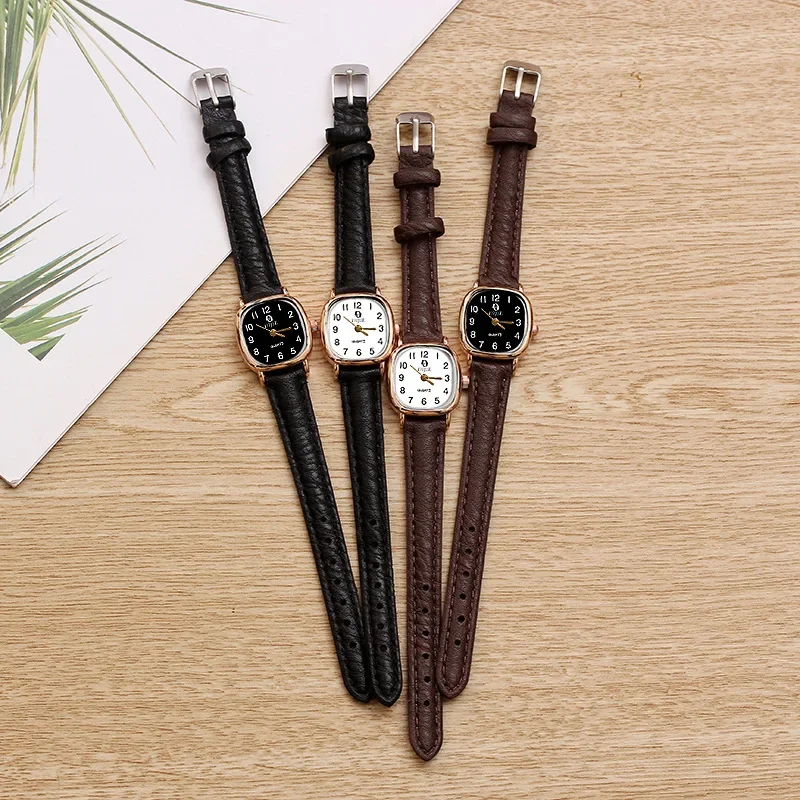 Women-s-Simple-Vintage-Watches-for-Women-Dial-Wristwatch-Leather-Strap ...