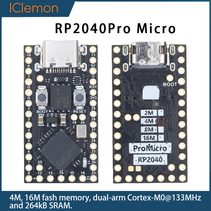 RP2040-Pro-Micro-MINI-Raspberry-PI-PICO-Development-Board-Dual-Core ...