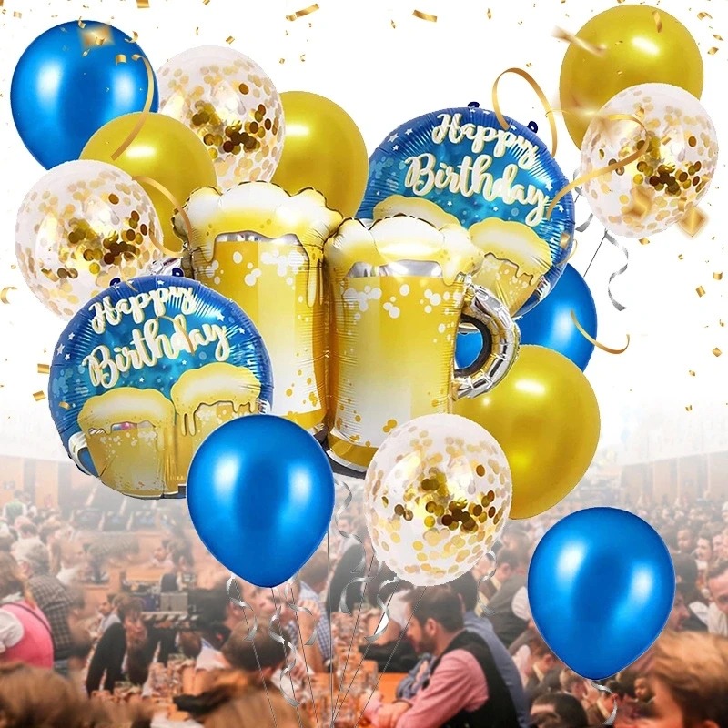 16pcs-Set-Beer-Glass-Balloon-Oktoberfest-Birthday-Graduation-Bachelor ...