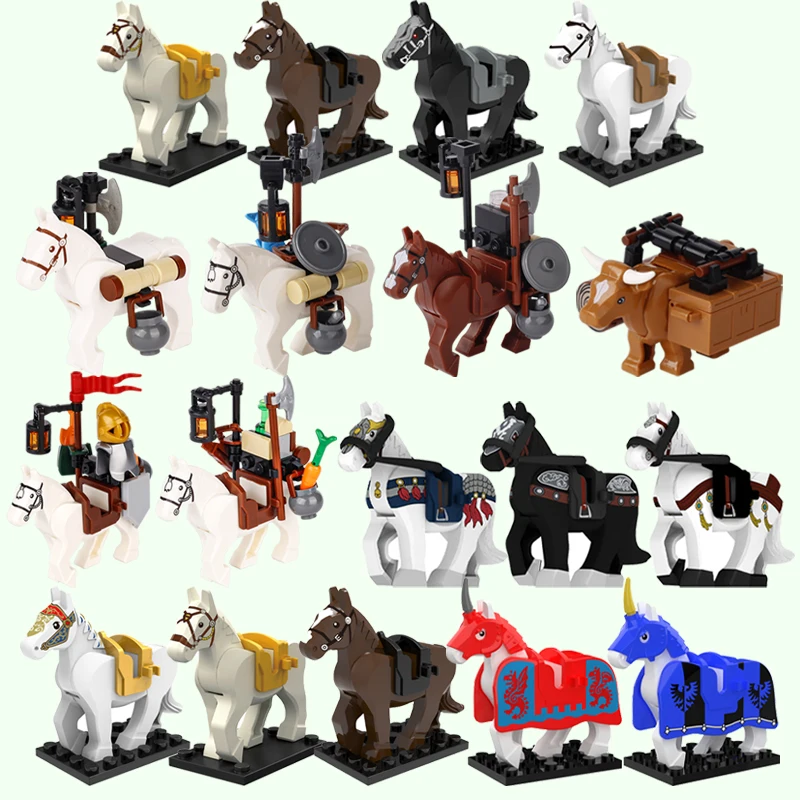 City Street View Medieval Military Transport Horse Animals Building ...