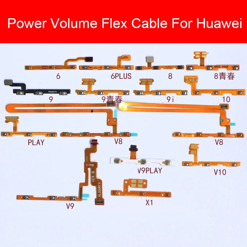 Power&Volume Flex Cable For Huawei Honor 6 7 7i 8 8x 9 9i 10 20 20i Pro ...