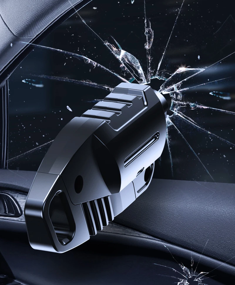 Window Breaker And Seat Belt Cutter Keychain Car Emergency Rescue Kit ...