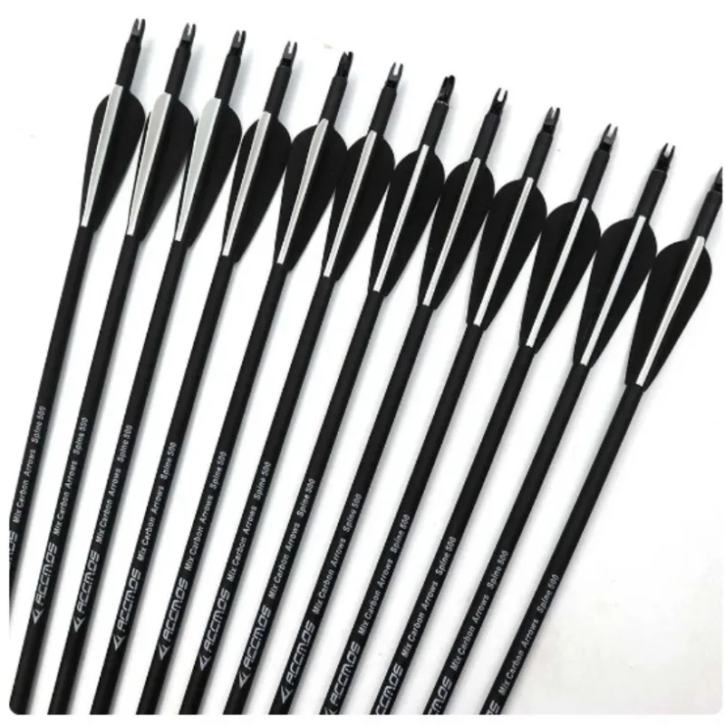 26/28/30/32 Inch Spine 500 Carbon Fiber/Glass Fiber Arrows, – Outdoor ...