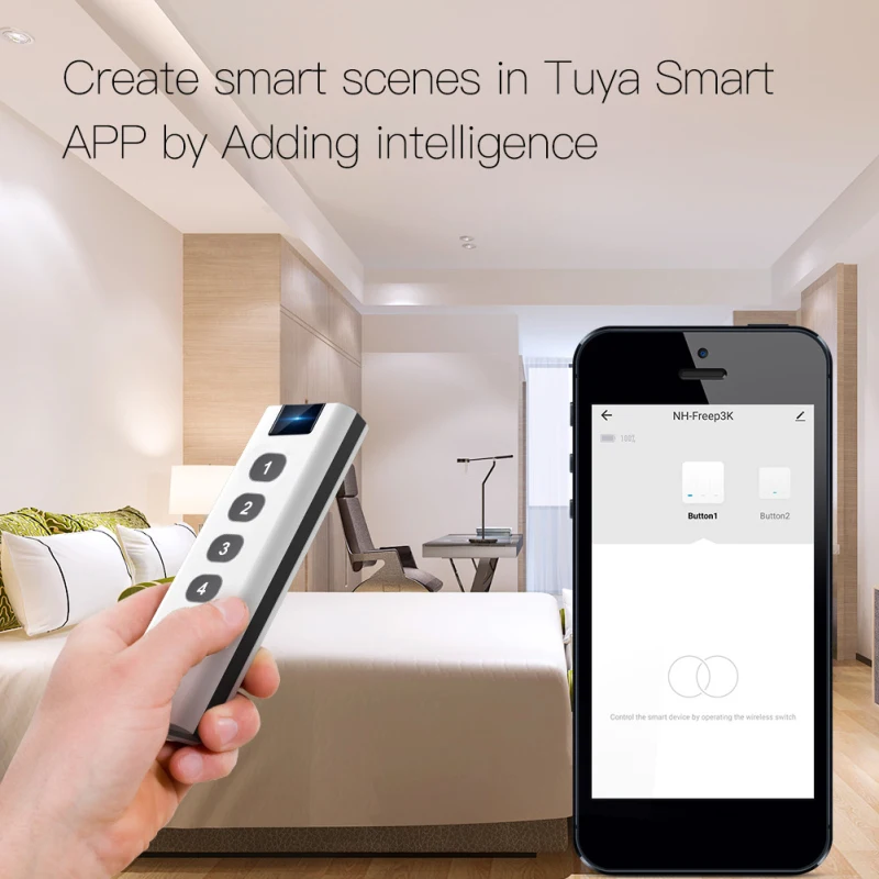 Tuya ZigBee Smart Wireless Scene Switch Remote Portable Home Automation ...