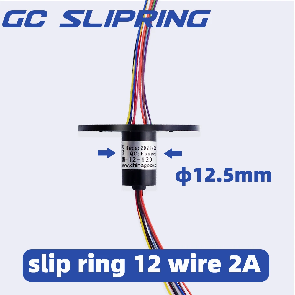 Slip-Ring-12rings2A-conductive-ring-brush-rotating-connector-collector ...
