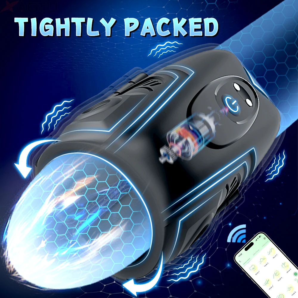 APP Control Male Penis Training Vibrator Masturbator Vibrating Strokers ...