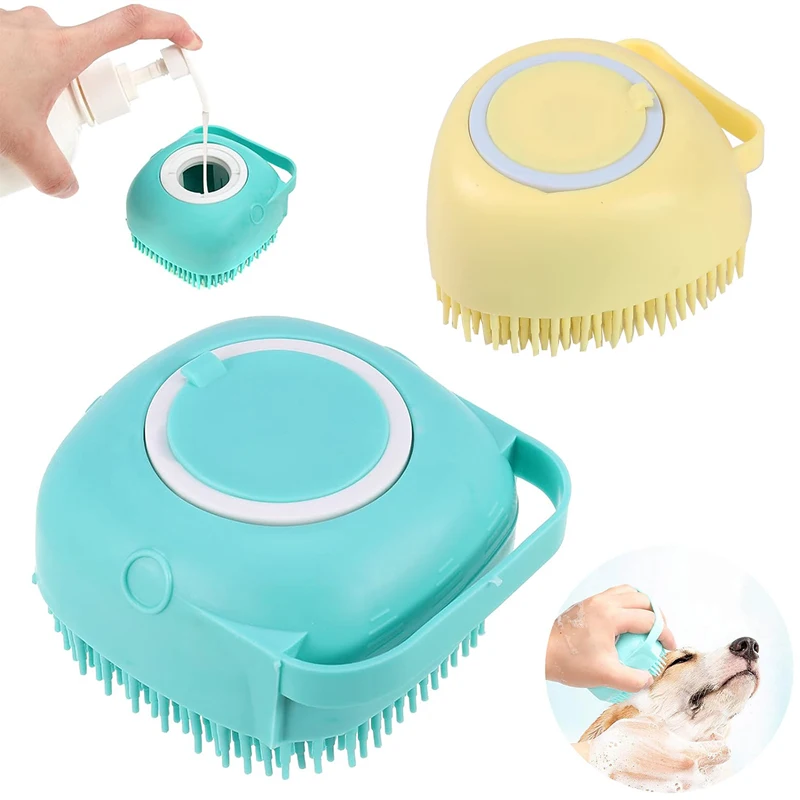 Dog-Shampoo-Massager-Brush-Bathroom-Puppy-Cat-Soft-Safety-Silicone-Comb ...