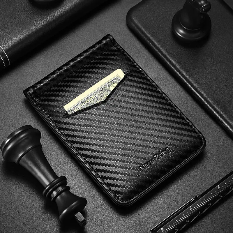 NEW-High-Quality-Black-Carbon-Fiber-Money-Clip-RFID-Blocking-Driver ...
