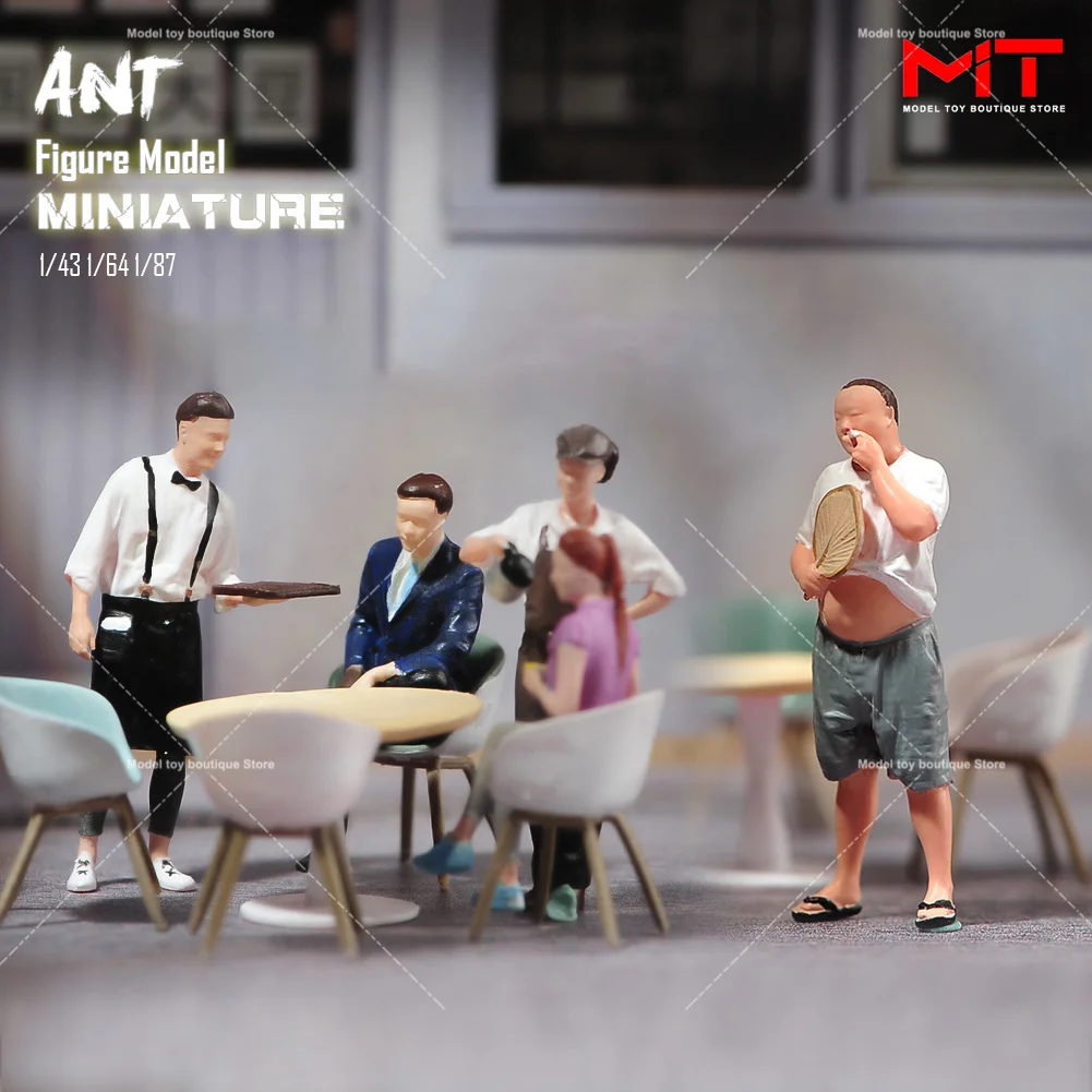 Miniature-Figurines-1-87-1-64-1-43-1-24-Restaurant-Waiter-Diners ...
