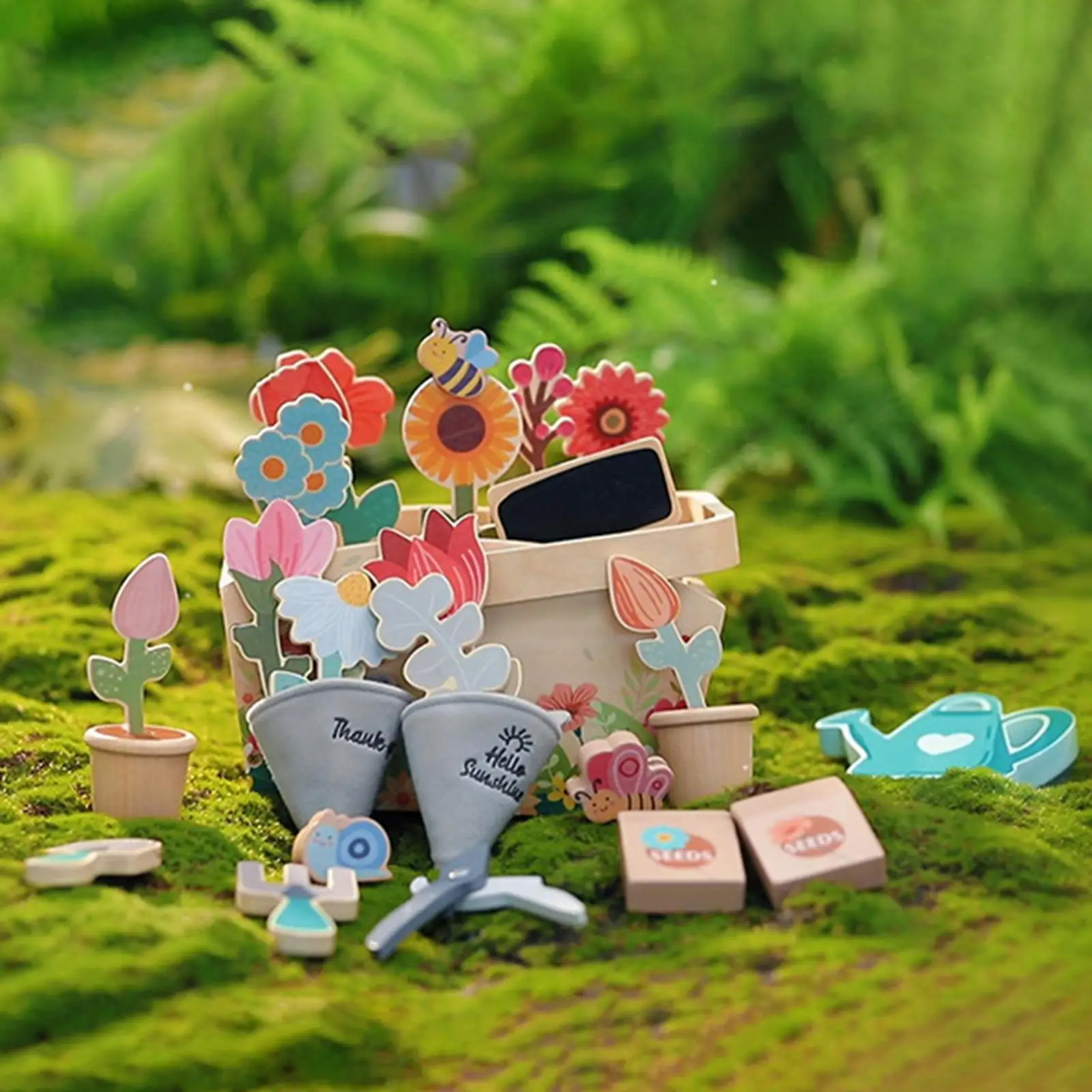 Flower-Garden-Toy-Playset-Pretend-Play-Play-House-Scene-Simulation ...
