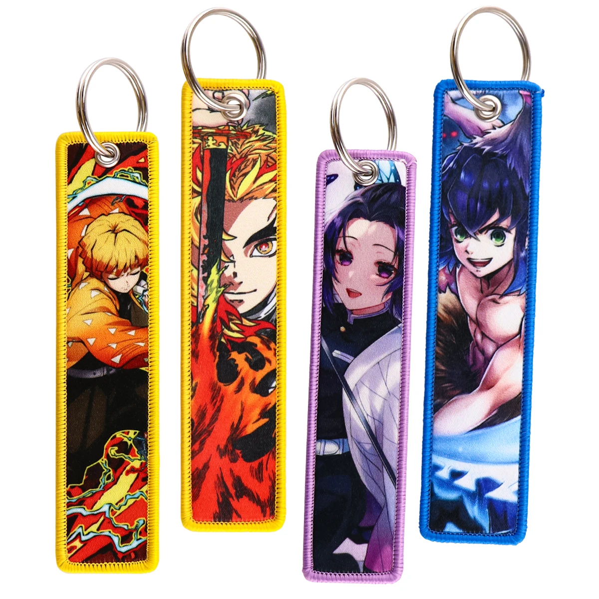 Classic-Anime-Characters-Key-Tag-Keyring-Manga-Embroidery-Key-Fobs ...