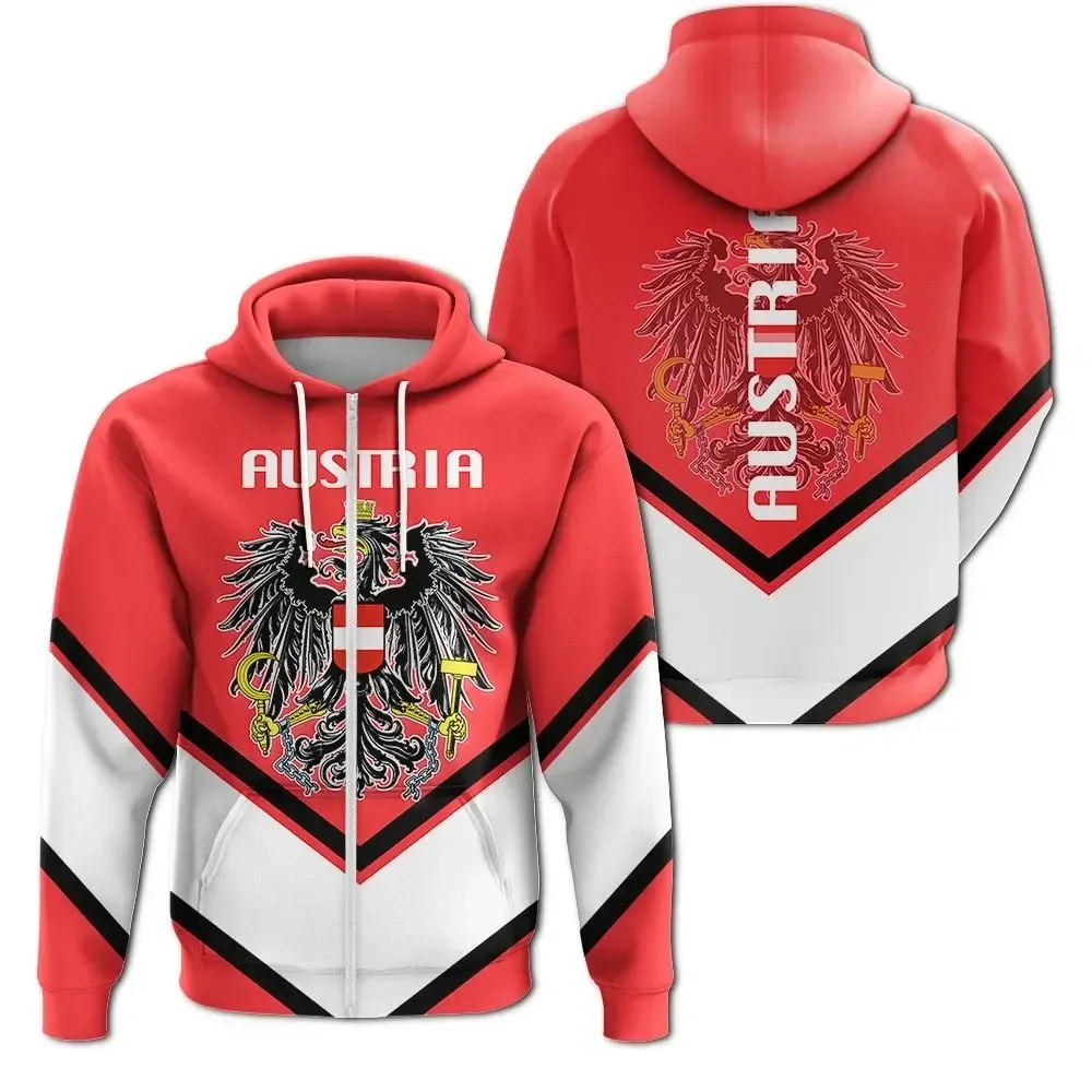 Austria-Flag-Map-3D-Printed-Zip-Up-Hoodie-For-Men-Clothes-National ...