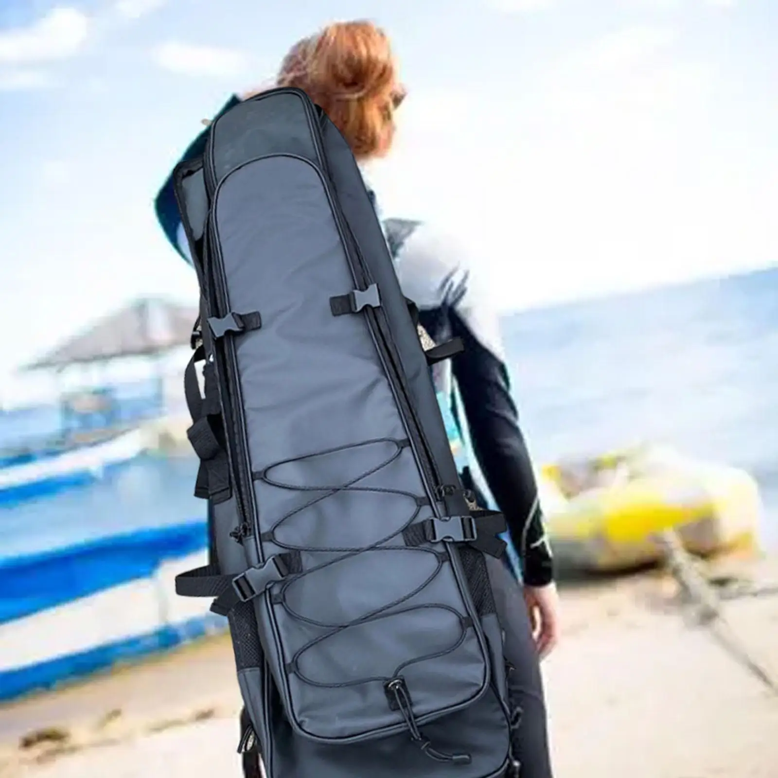 Long Fins Bag Spearfishing Snorkel Shoulder Bag Long Flippers Carry ...